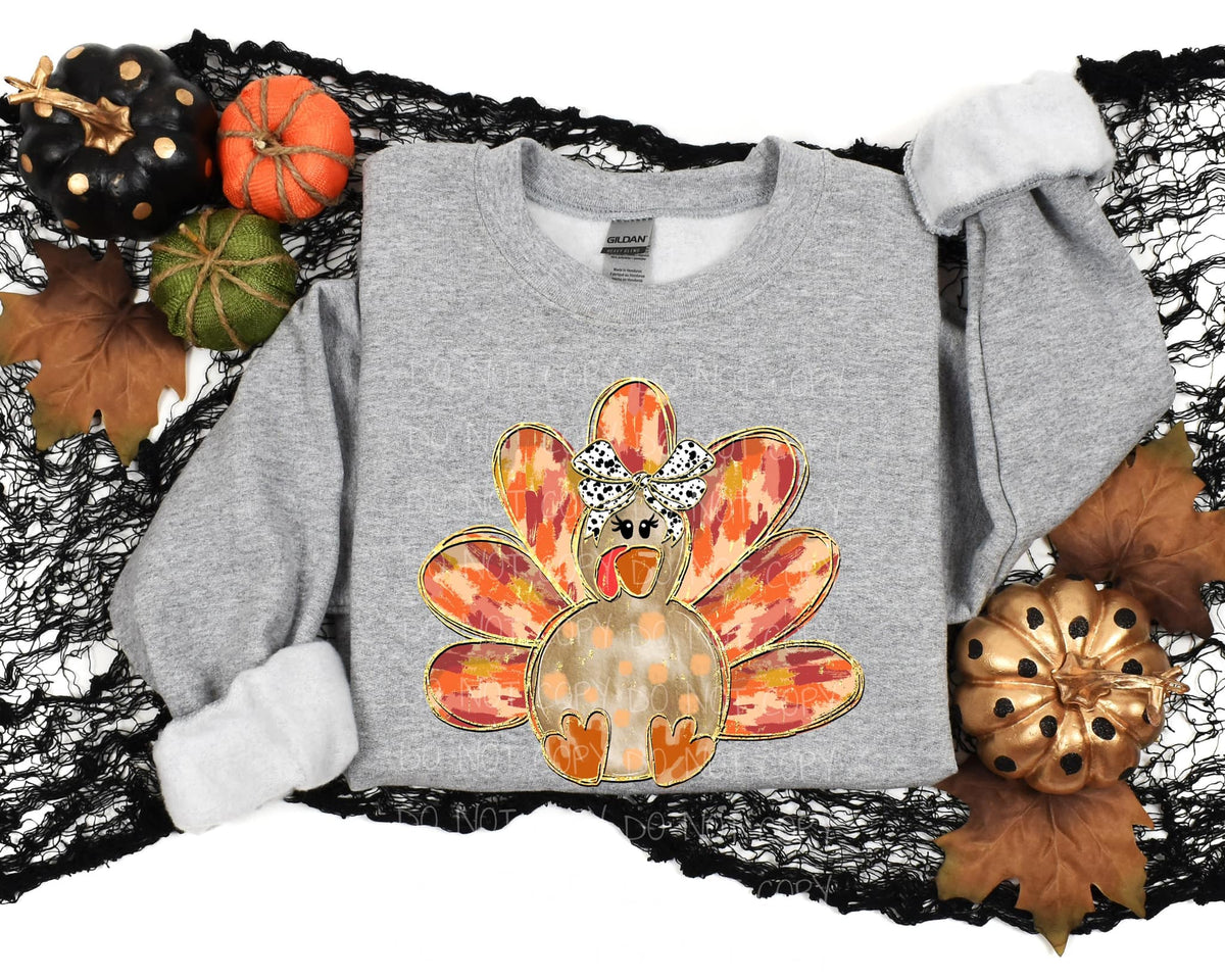 Orange Brushstroke Turkey Transfer Sheet – Pretty Lil Things PLT Wholesale