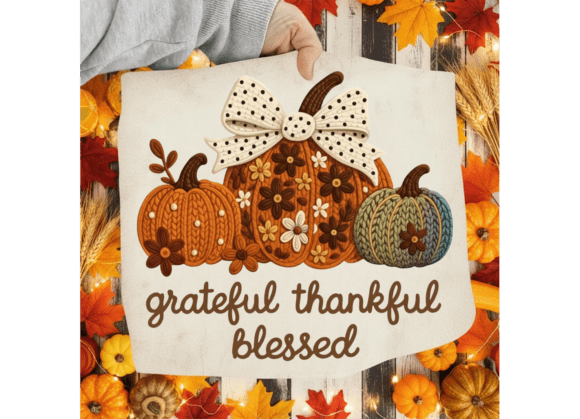 Grateful Thankful Blessed Faux Yarn Transfer Sheet – Pretty Lil Things ...