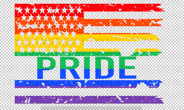 Distressed Pride Flag Transfer Sheet – Pretty Lil Things PLT Wholesale