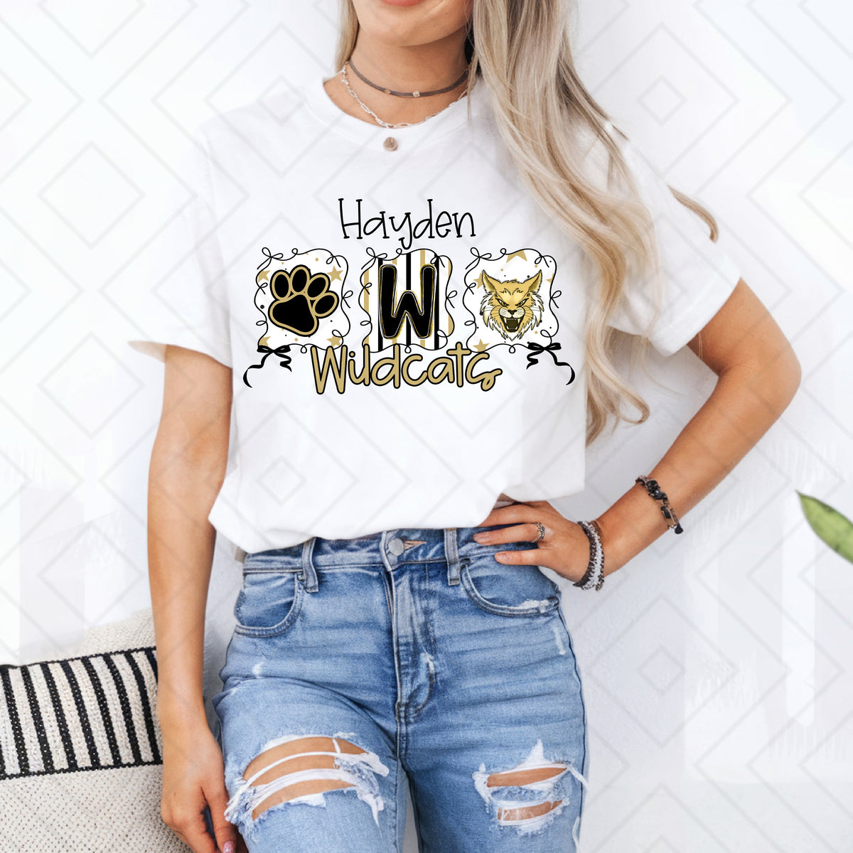 Hayden Wildcats Coquette Boxes Transfer Sheet – Pretty Lil Things PLT ...