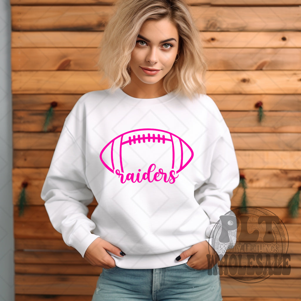 Raiders Pink Football Transfer Sheet – Pretty Lil Things PLT Wholesale