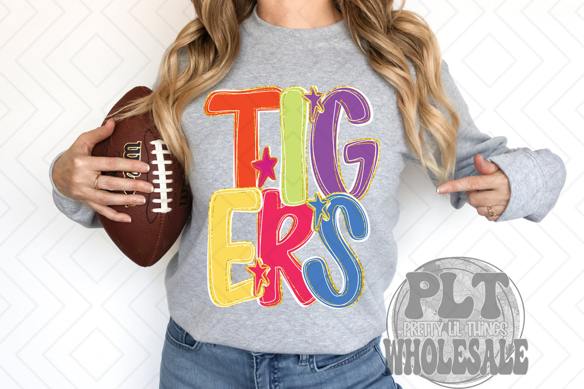 Tigers Preppy Star Transfer Sheet – Pretty Lil Things PLT Wholesale