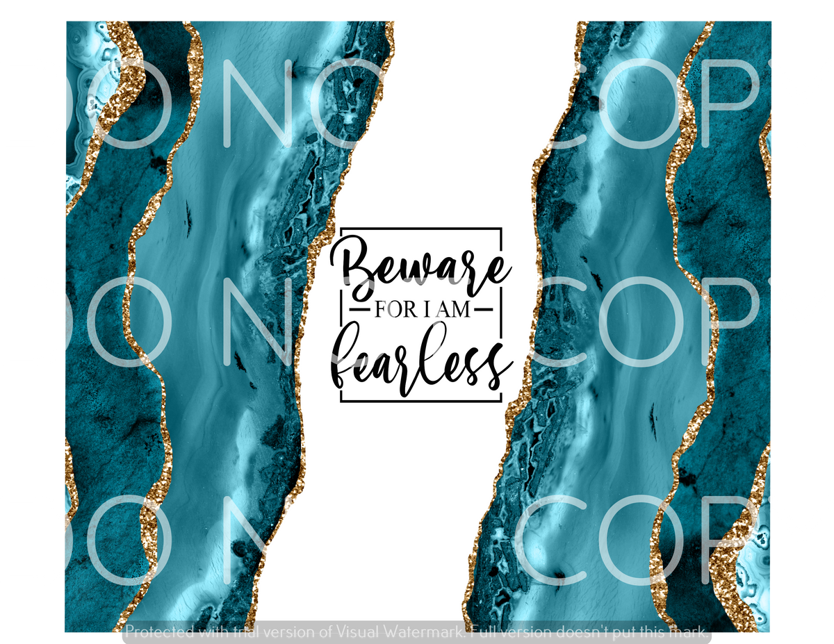 Fearless 20 oz Skinny Straight Tumbler Design - Dye Sub Heat Transfer ...