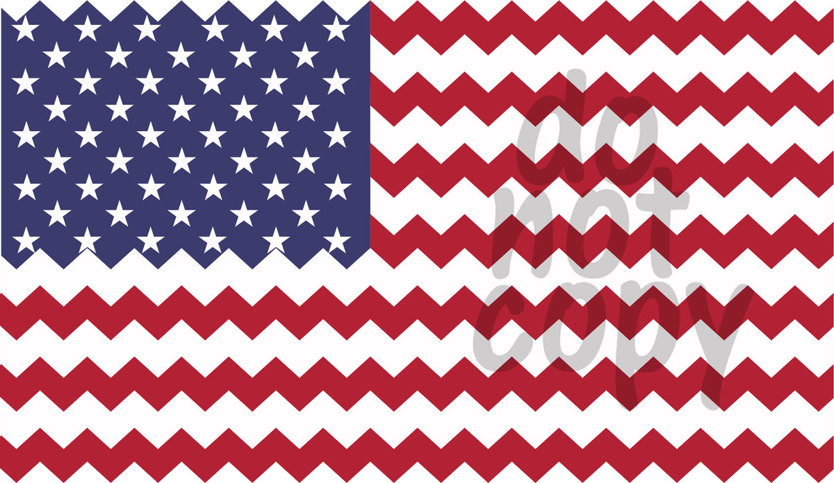 Chevron American Flag - Dye Sub Heat Transfer Sheet – Pretty Lil Things ...