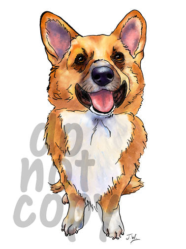 Corgi Watercolor Dog - Dye Sub Heat Transfer Sheet – Pretty Lil Things ...