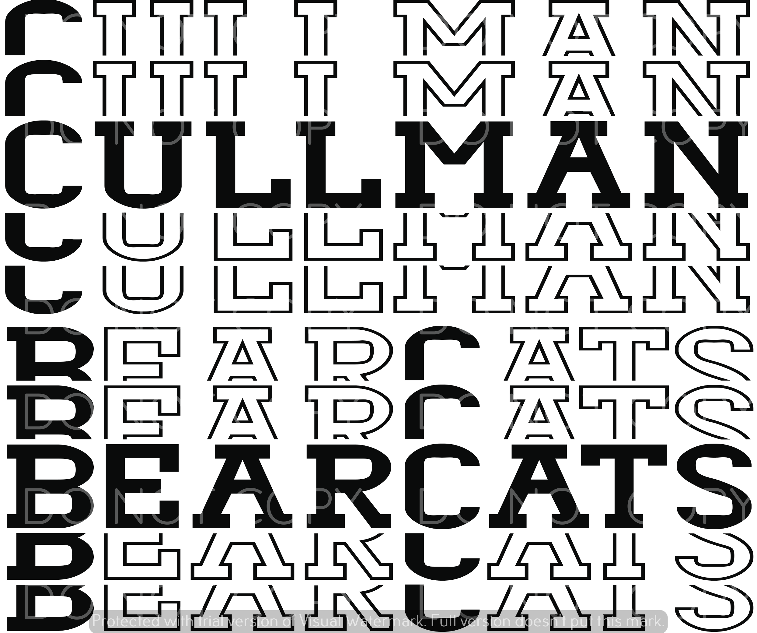 Cullman Bearcats Repeated - Dye Sub Heat Transfer Sheet – Pretty Lil Things PLT Wholesale