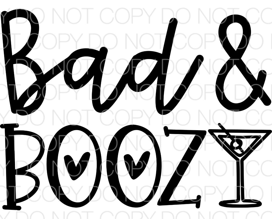 Bad And Boozy Transfer Sheet – Pretty Lil Things PLT Wholesale