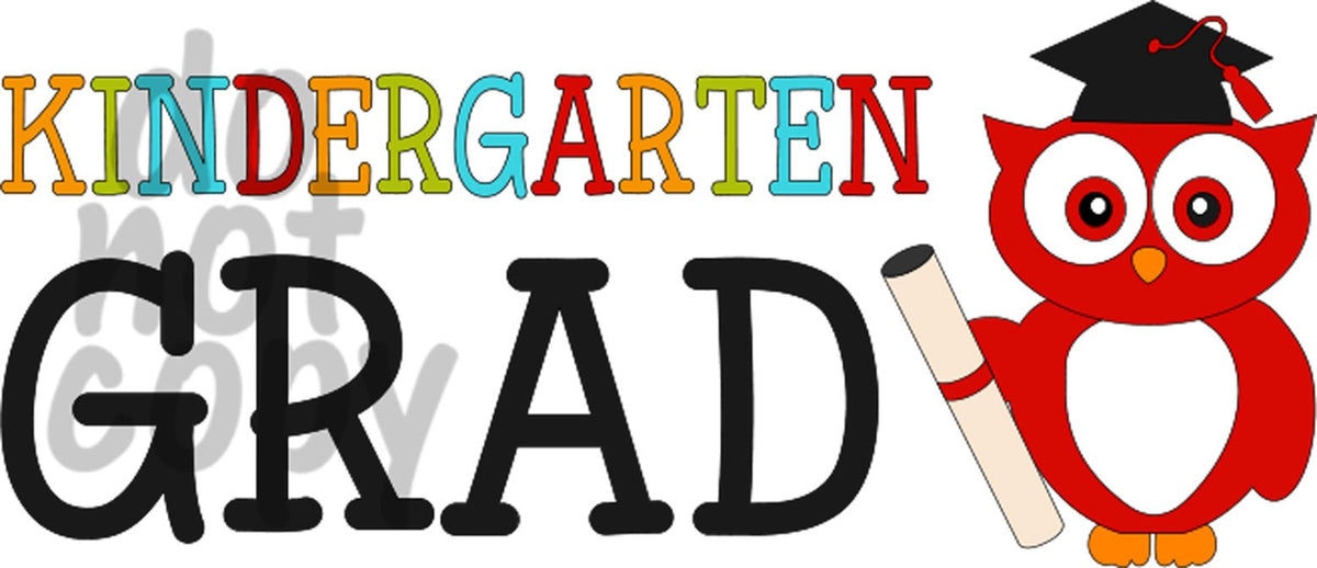 Kindergarten Graduation Owl Transfer Sheet – Pretty Lil Things PLT ...