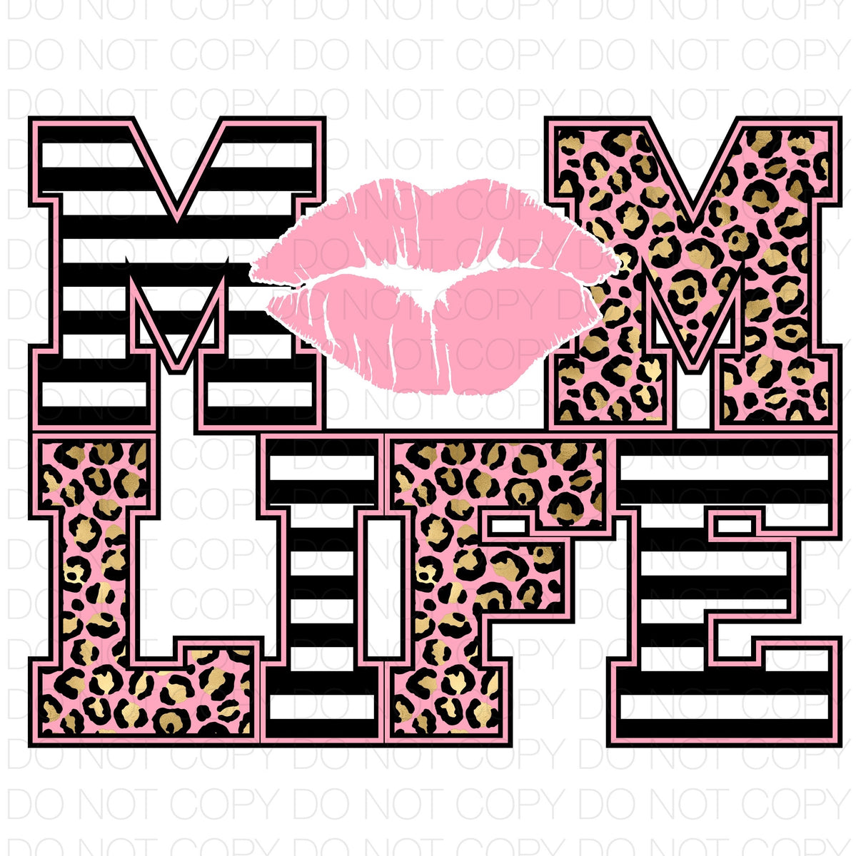 Mom life pink leopard - HTV Transfer – Pretty Lil Things PLT Wholesale