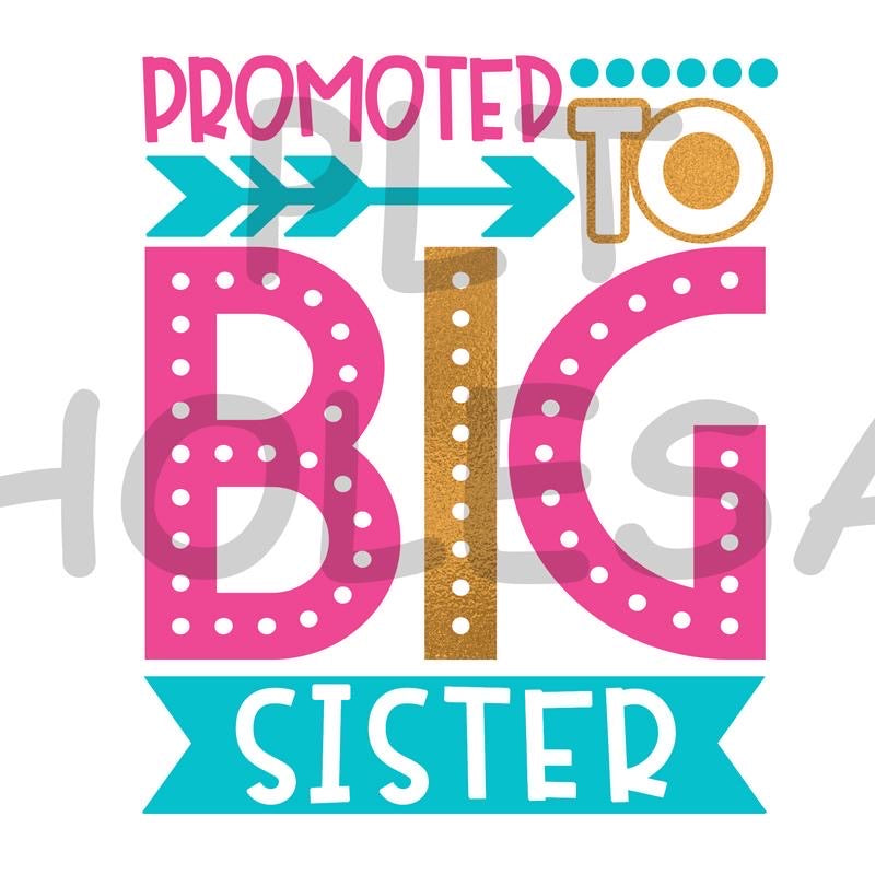 Promoted to big sister - HTV Transfer – Pretty Lil Things PLT Wholesale