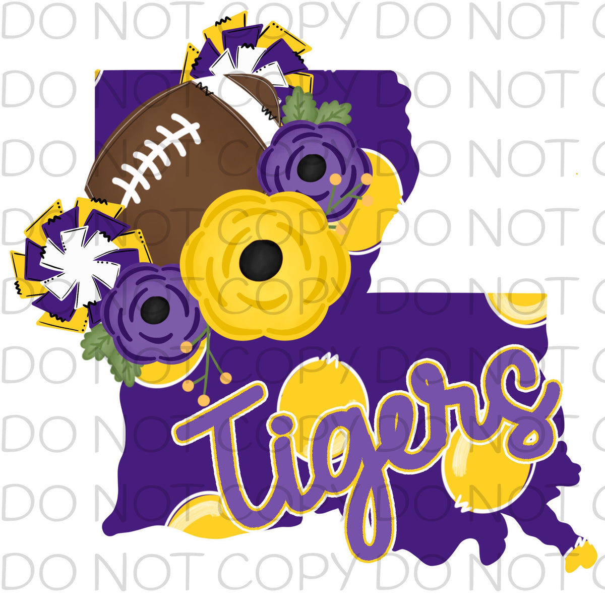 LSU Tigers State - Dye Sub Heat Transfer Sheet – Pretty Lil Things PLT ...