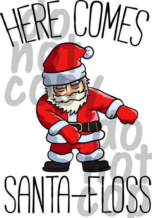 Here Comes Santa Floss Transfer Sheet – Pretty Lil Things PLT Wholesale