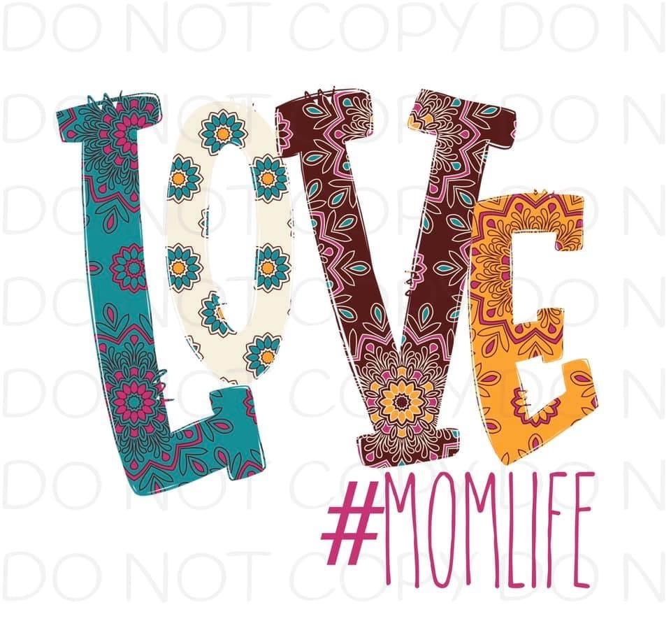Love mom life colorful - HTV Transfer – Pretty Lil Things PLT Wholesale