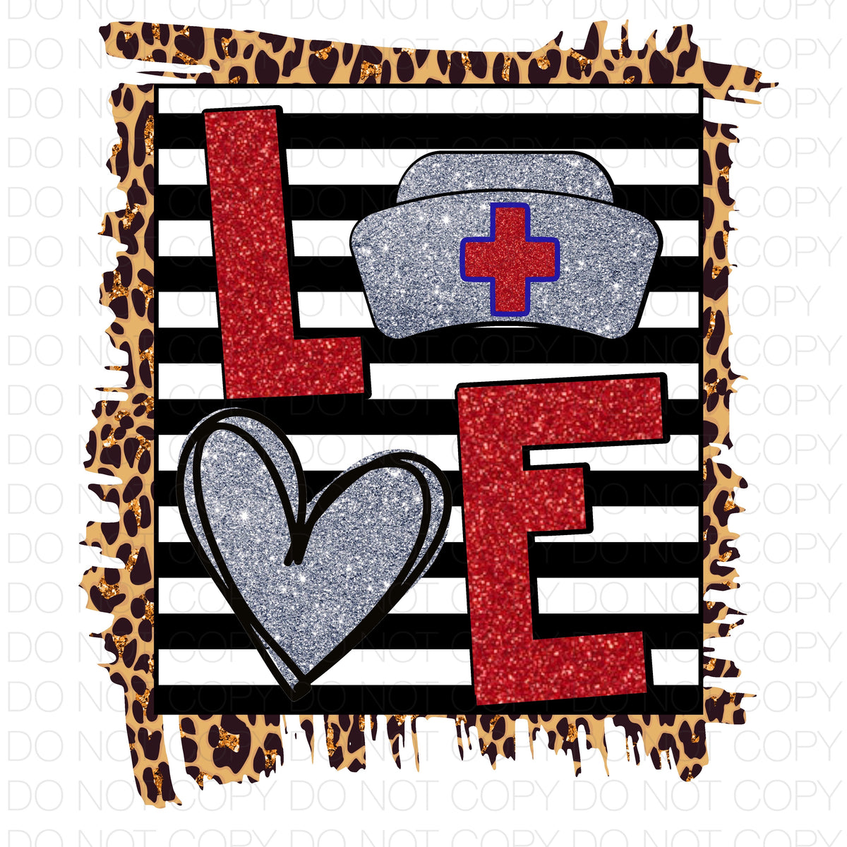 Love nurse striped - HTV Transfer – Pretty Lil Things PLT Wholesale