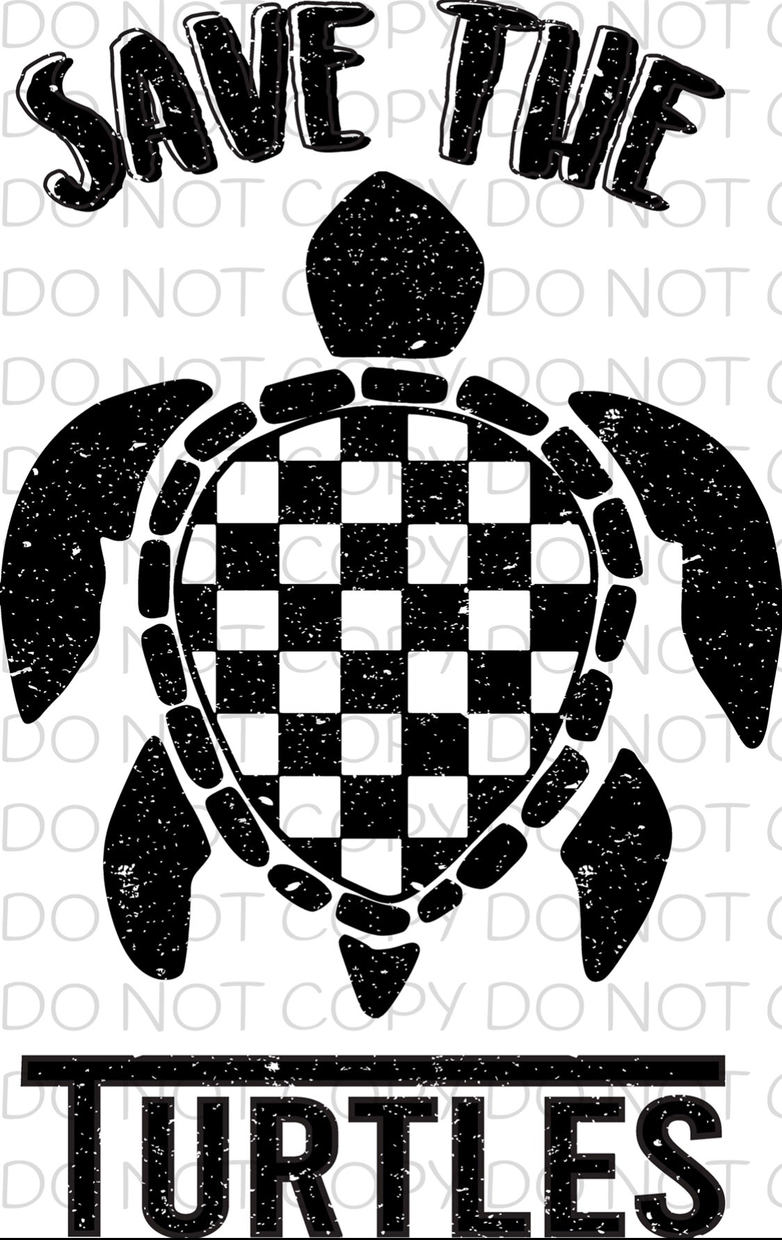 VSCO Girl Life Save The Turtles - Dye Sub Heat Transfer Sheet – Pretty ...