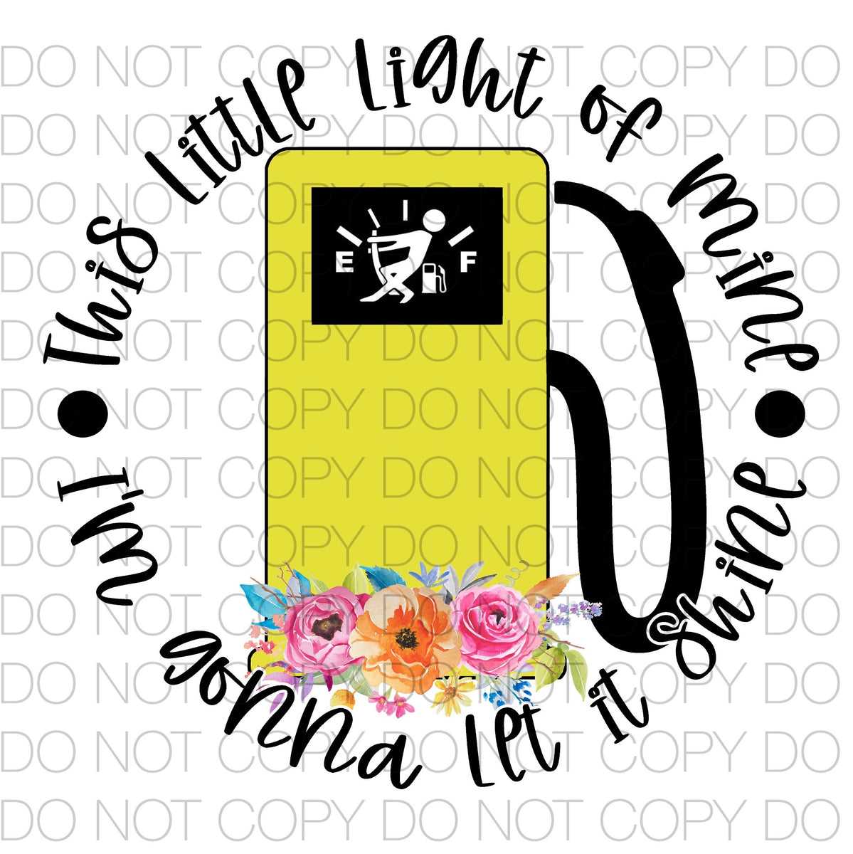 This little light of mine yellow - HTV Transfer – Pretty Lil Things PLT ...