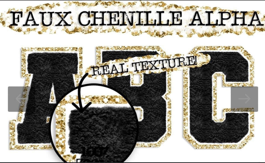 Custom Faux Embroidery Black with Gold Name Transfer Sheet – Pretty Lil ...