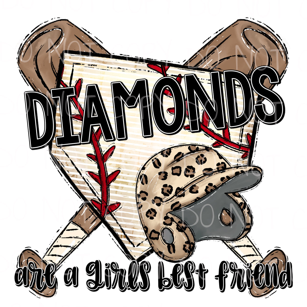 Diamonds are a girls best friend baseball Transfer Sheet – Pretty Lil ...