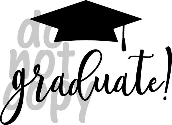 Graduate Graduation Hat Transfer Sheet – Pretty Lil Things PLT Wholesale