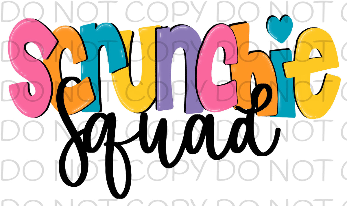 Scrunchie squad VSCO - Dye Sub Heat Transfer Sheet – Pretty Lil Things ...