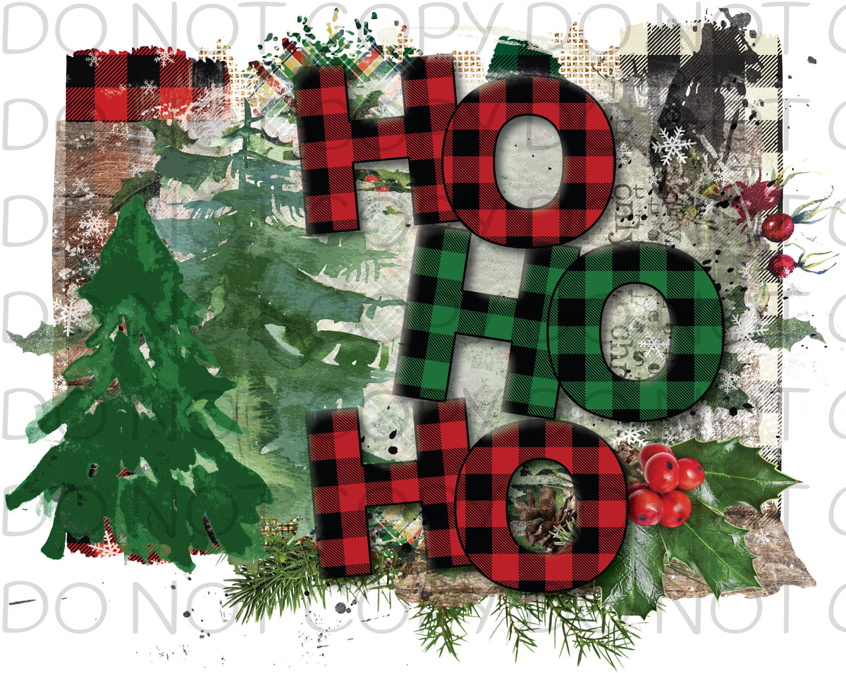 Ho Ho Ho Tree Scene Transfer Sheet – Pretty Lil Things PLT Wholesale