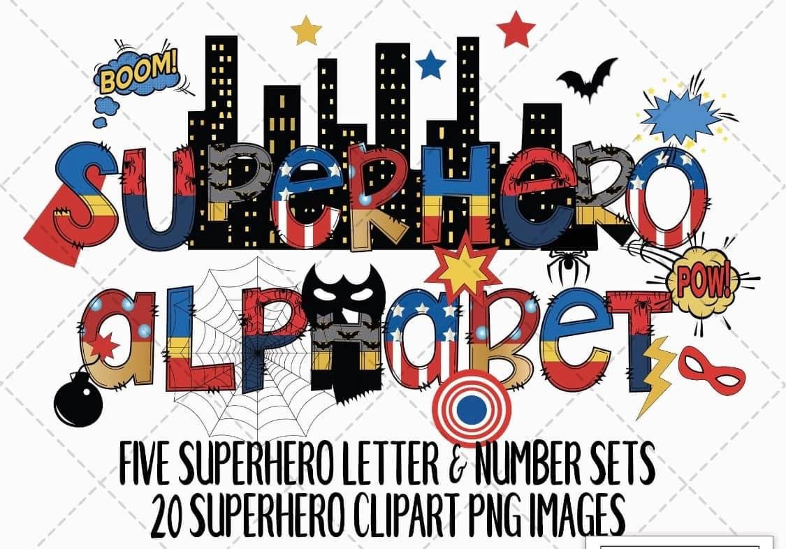Custom Superhero Name Transfer Sheet – Pretty Lil Things PLT Wholesale