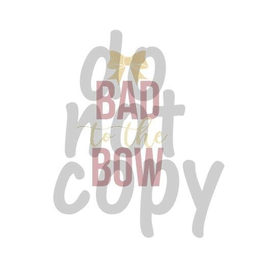 Bad To The Bow Transfer Sheet – Pretty Lil Things PLT Wholesale