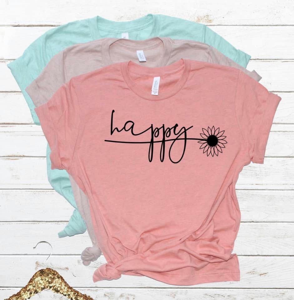 SP058-Happy Flower Screenprint Transfer – Pretty Lil Things PLT Wholesale