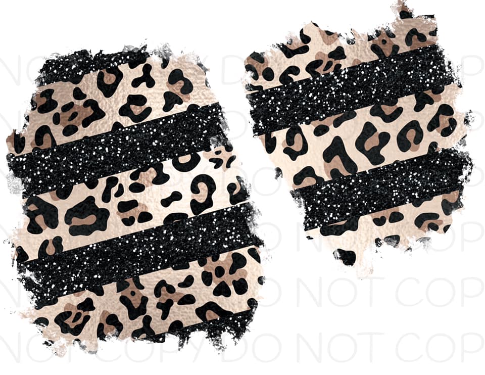 Leopard and Black Glitter Patch - HTV Transfer – Pretty Lil Things PLT ...