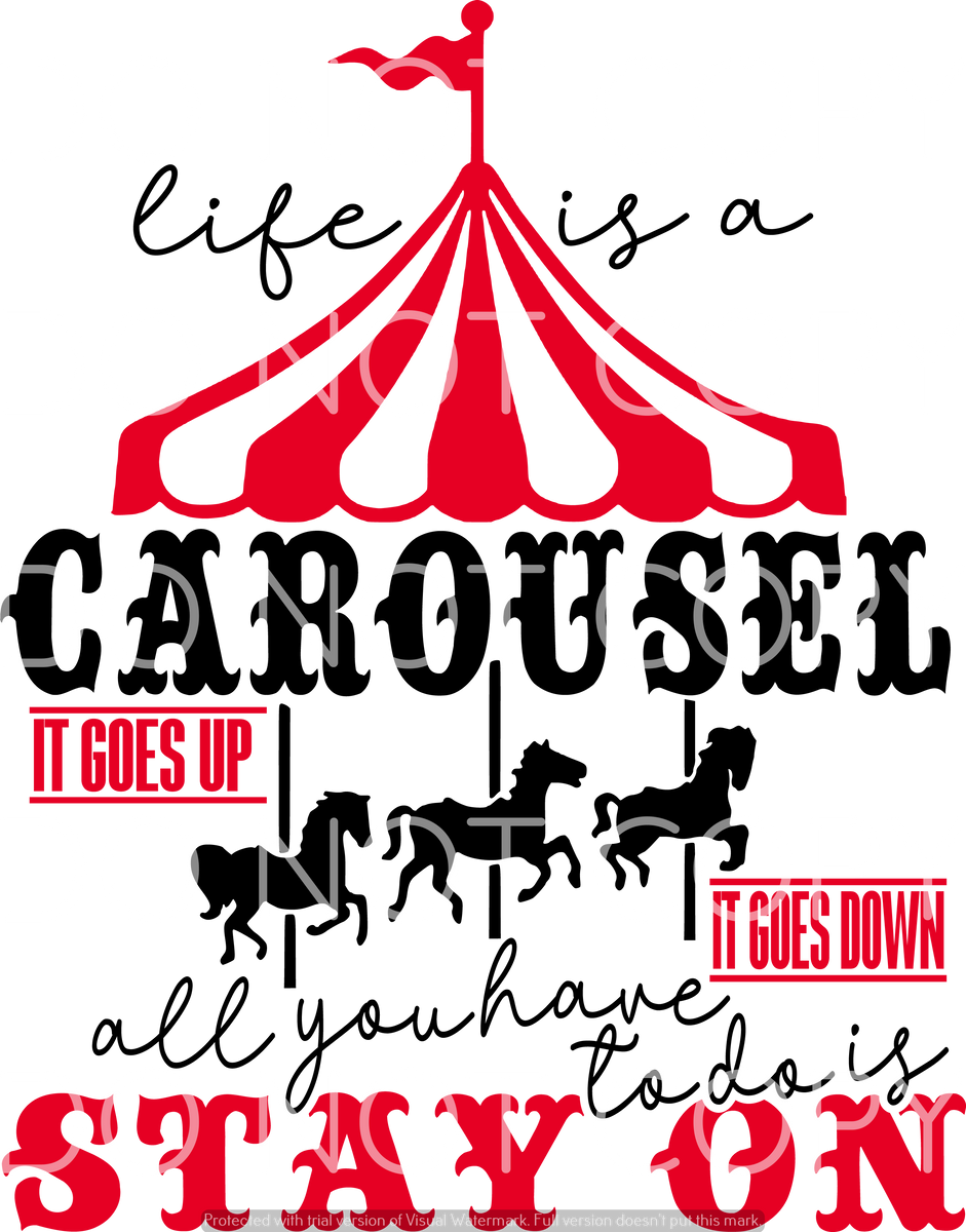 Life Is A Carousel - Dye Sub Heat Transfer Sheet – Pretty Lil Things ...